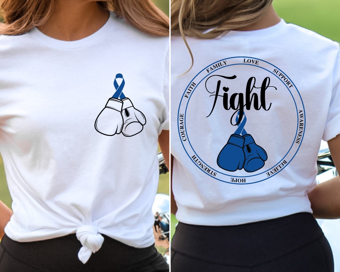 Colon Cancer Shirt, Custom Cancer Support Shirt, Matching Colon Cancer ...