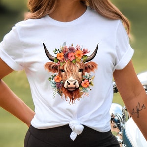 Highland Cow Shirt, Cow and Sunflower Shirt, Cow Hoodie, Fall ...