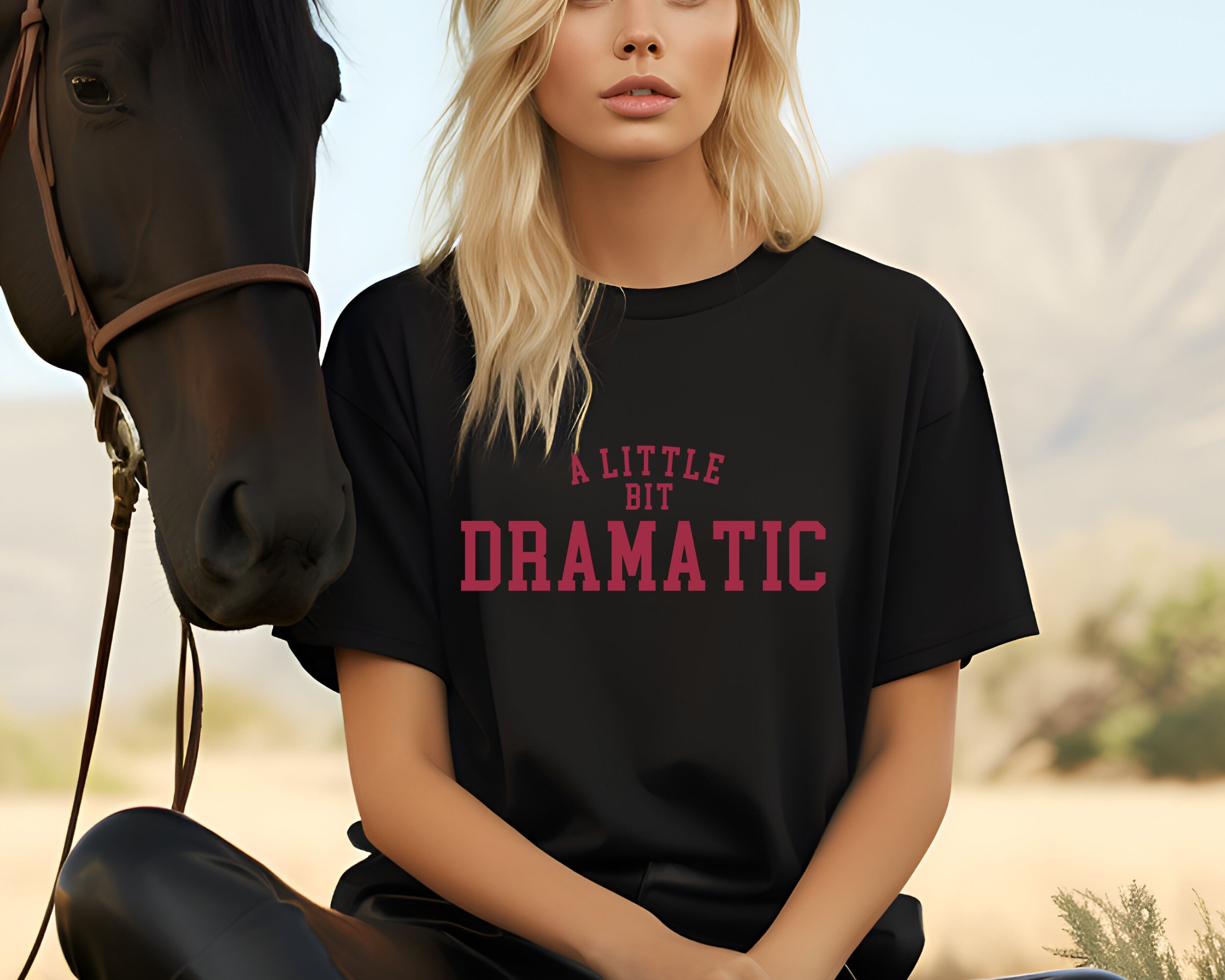 A Little Bit Dramatic Shirt, Minimal Style, Girlfriend Gift, Funny ...