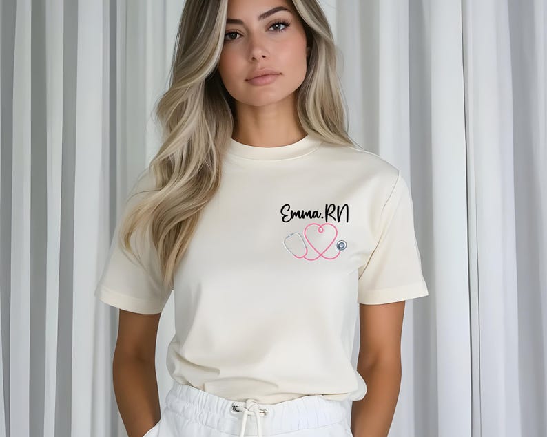 Personalized Registered Nurse T-shirt, Custom Name Nurse Shirt, RN ...