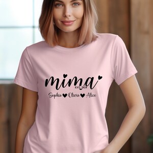 Personalized Mima Shirt With Kids Names on Sleeve, Mima Shirt, Mimi ...