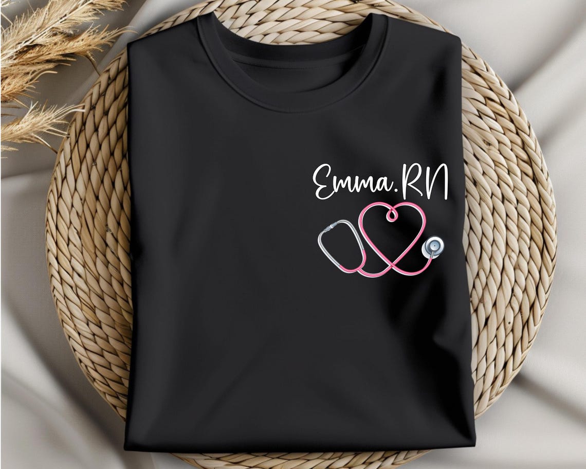 Personalized Registered Nurse T-shirt, Custom Name Nurse Shirt, RN ...