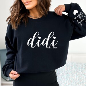 Personalized Didi Sweatshirt With Kids Names on Sleeve, Didi Hoodie ...