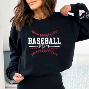 Personalized Baseball Mom Sweatshirt With Kids Names, Baseball Hoodie ...