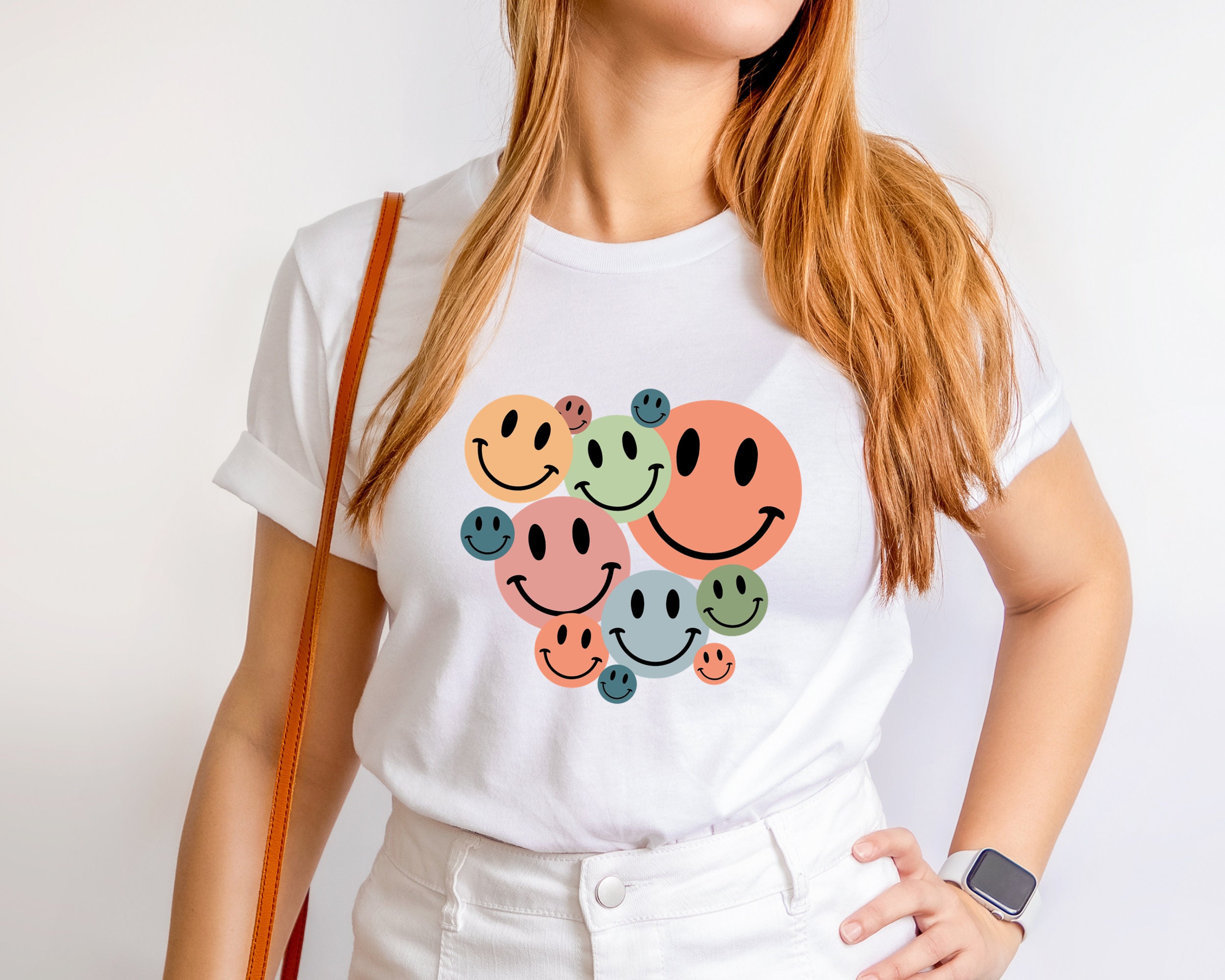 Retro Happy Face Shirt Oversized Hoodie Happy Face Aesthetic - Etsy