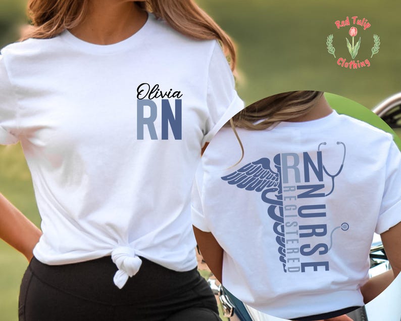 Personalized Registered Nurse Shirt, Custom Year RN Shirt, Nurse Gift ...