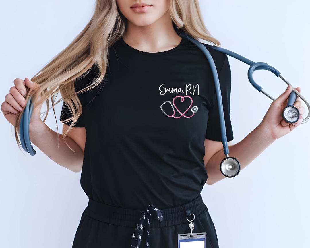 Personalized Registered Nurse T-shirt, Custom Name Nurse Shirt, RN ...