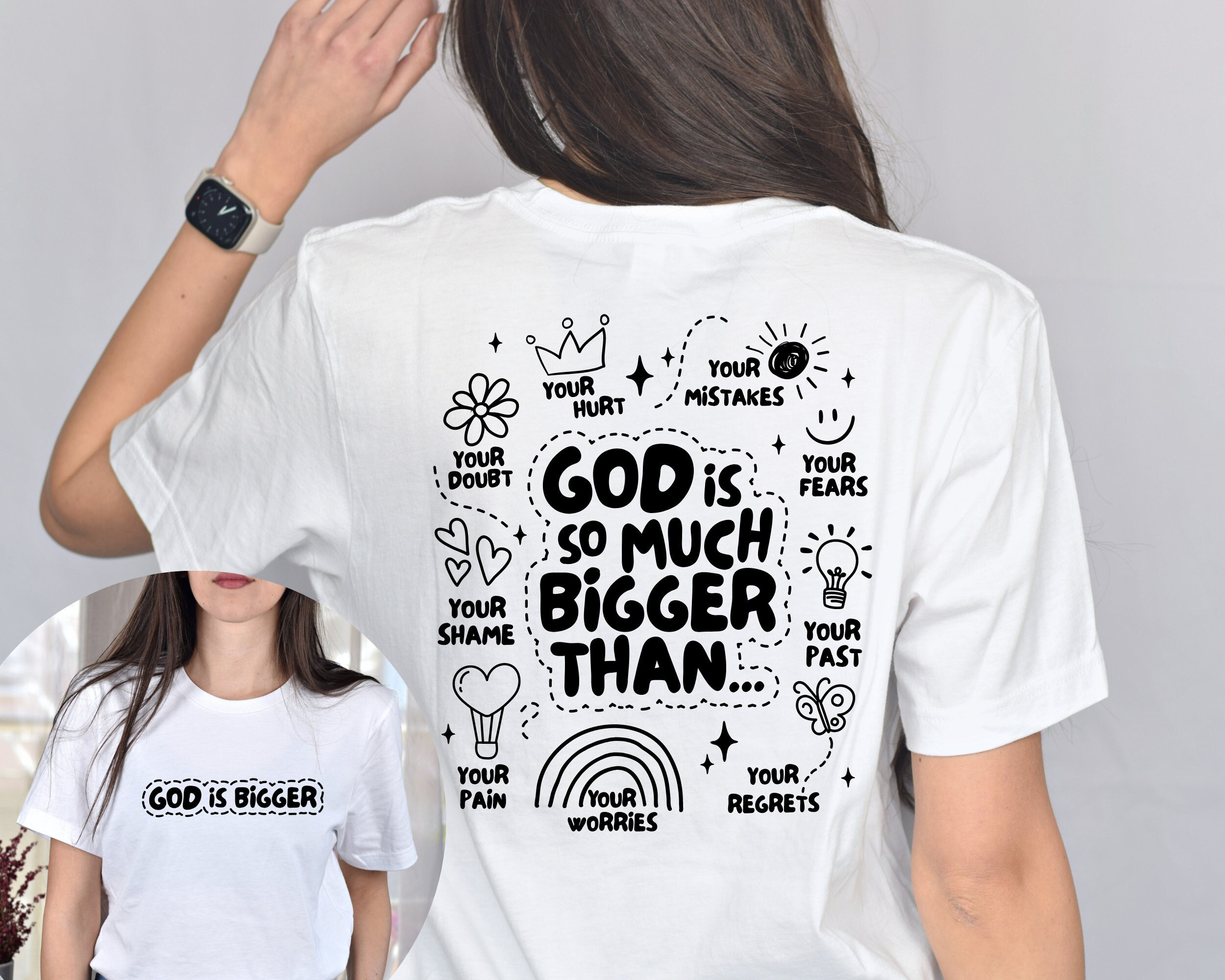 God is so Much Bigger Than Front and Back Shirt, Christian Shirts, Gift for Christians, Shirt ...