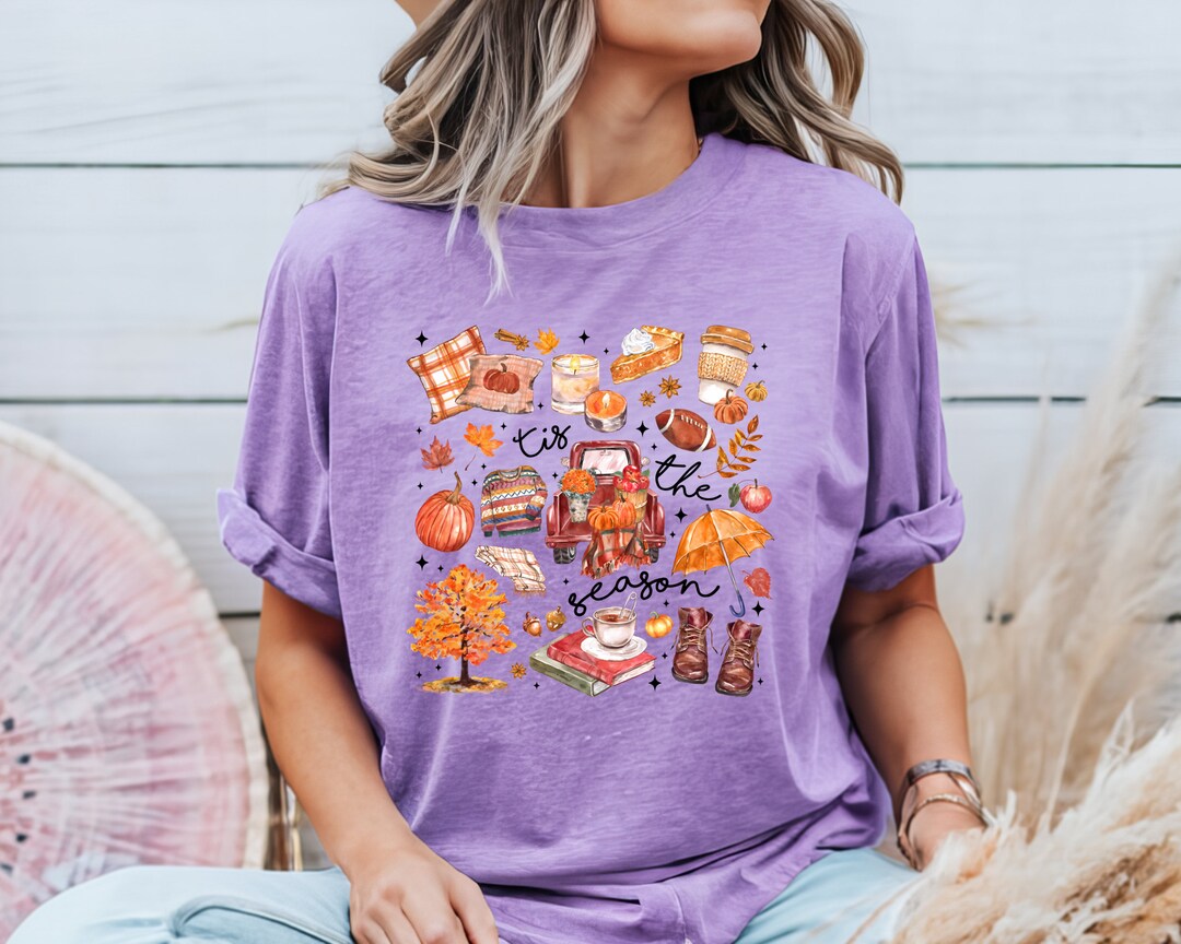 Comfort Colors® Tis' the Season Fall Shirt, Fall Football T-shirt ...
