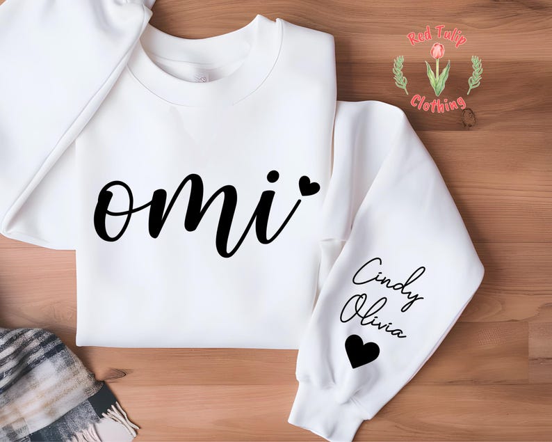 Omi Sweatshirt for Grandma, Gift for Mother's Day, Best Omi Ever Heart ...