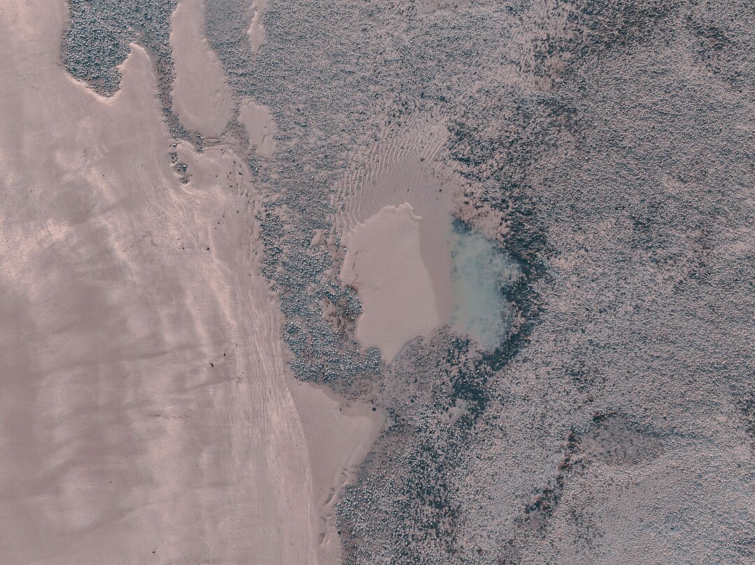 Milk Pond an Aerial View of Rocks and a Rock Pool at Low - Etsy