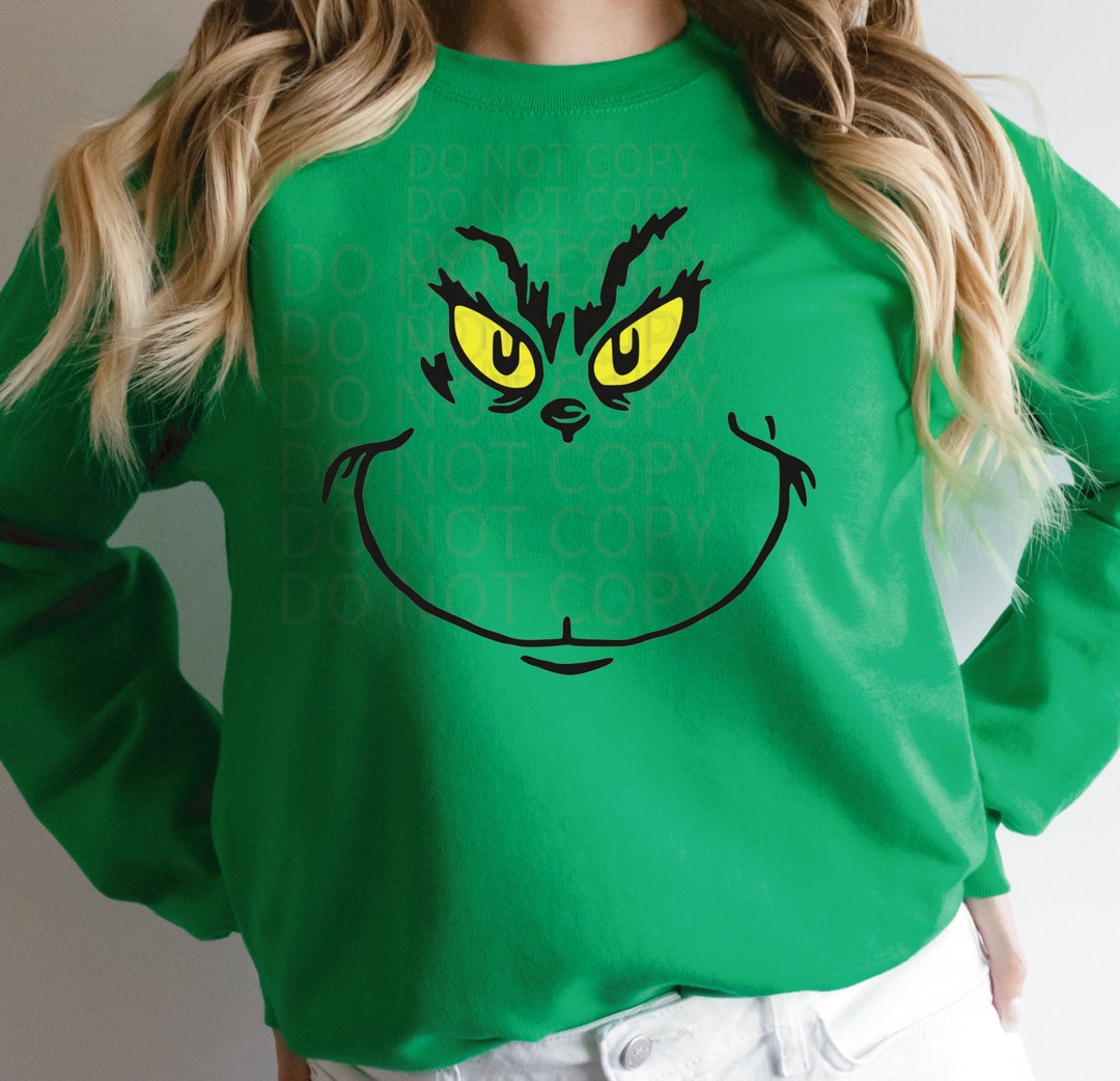 PNG Grinch Grinch Face Yellow Eyes Instant Download - Etsy