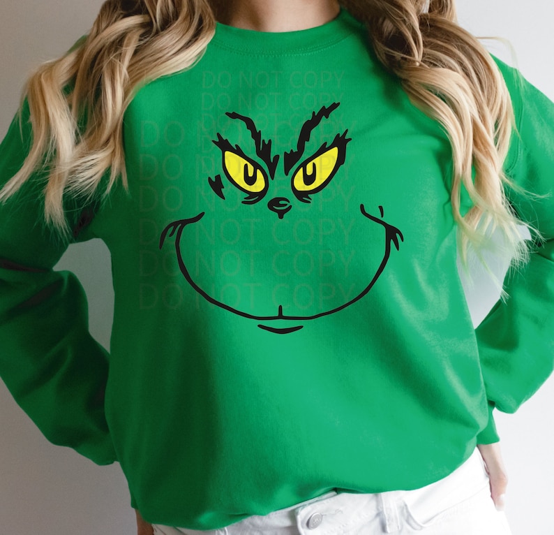 PNG Grinch Grinch Face Yellow Eyes Instant Download - Etsy