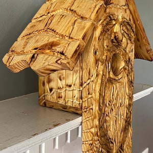 Hand-carved Wood Spirit Birdhouse - Etsy