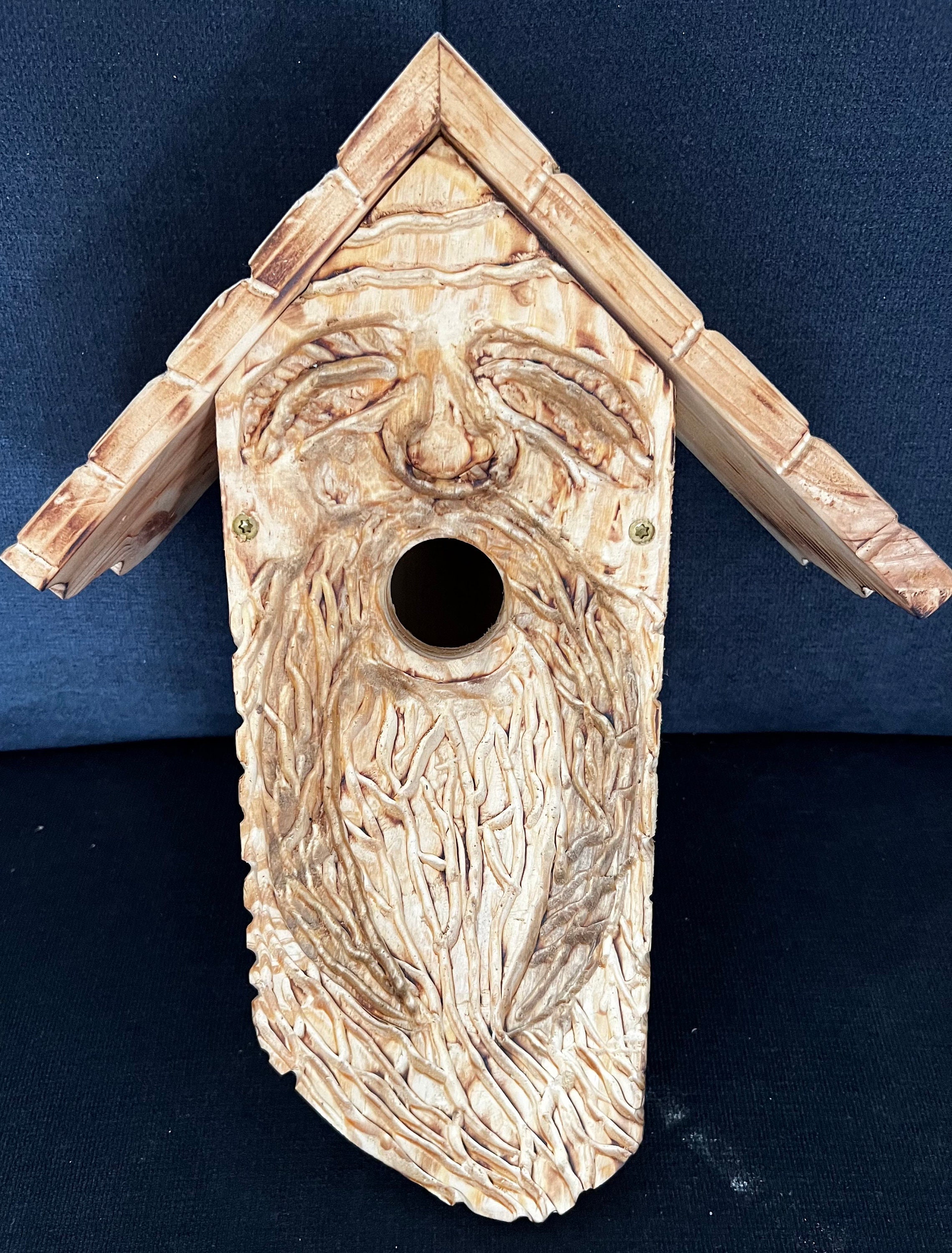Hand-carved Wood Spirit Birdhouse - Etsy