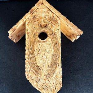 Hand-carved Wood Spirit Birdhouse - Etsy