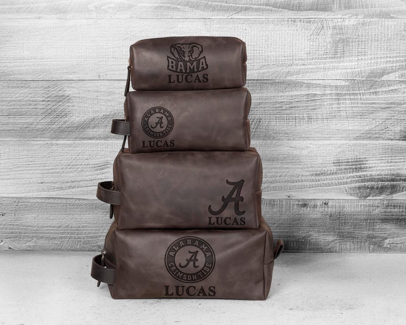 Personalized Leather Toiletry Bag for Football Players,football ...
