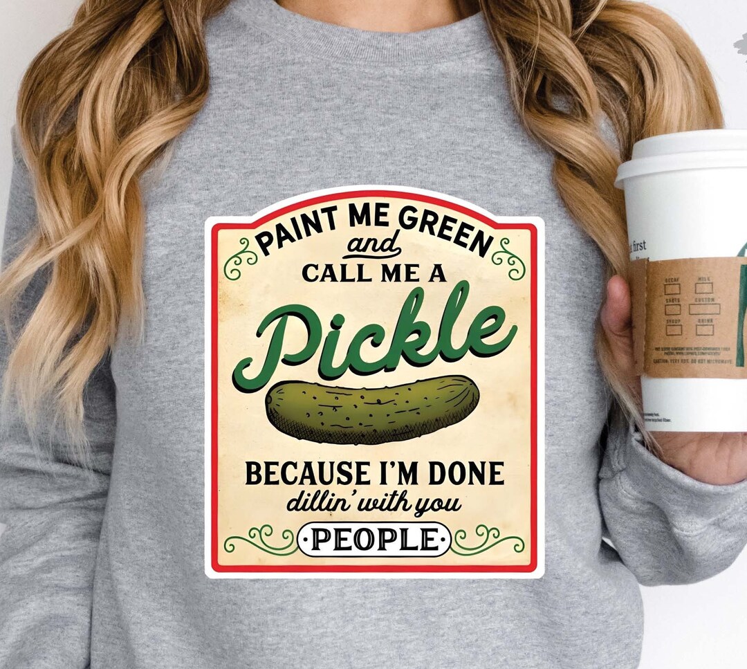 Vintage Pickle Jar Sweatshirt, Pickle Lovers Sweater, Homemade Pickles ...
