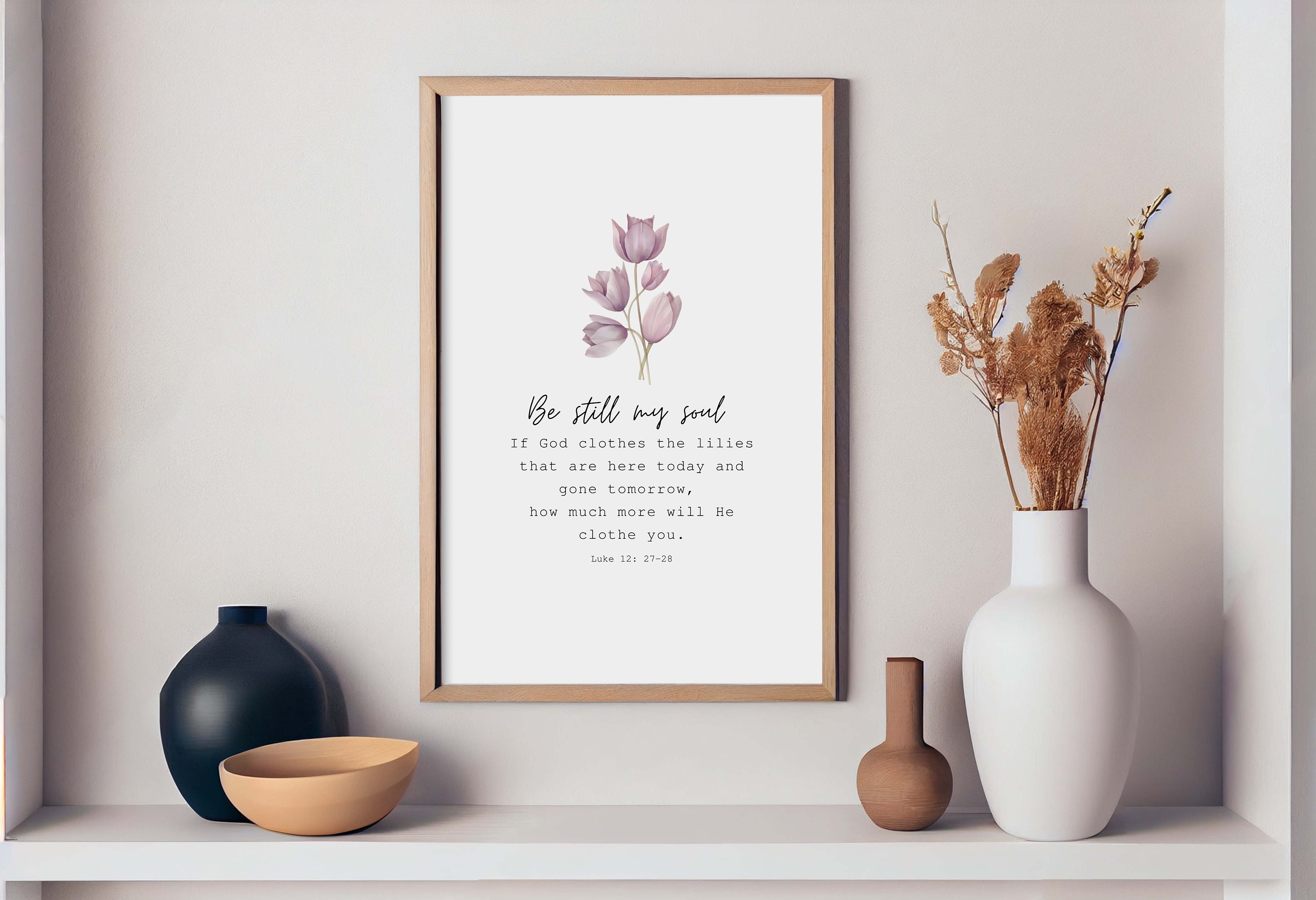 Luke 12: 27-28 & Matthew 6 26-27. Aesthetic Bible Verse Modern ...