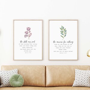 Luke 12: 27-28 & Matthew 6 26-27. Aesthetic Bible Verse Modern ...