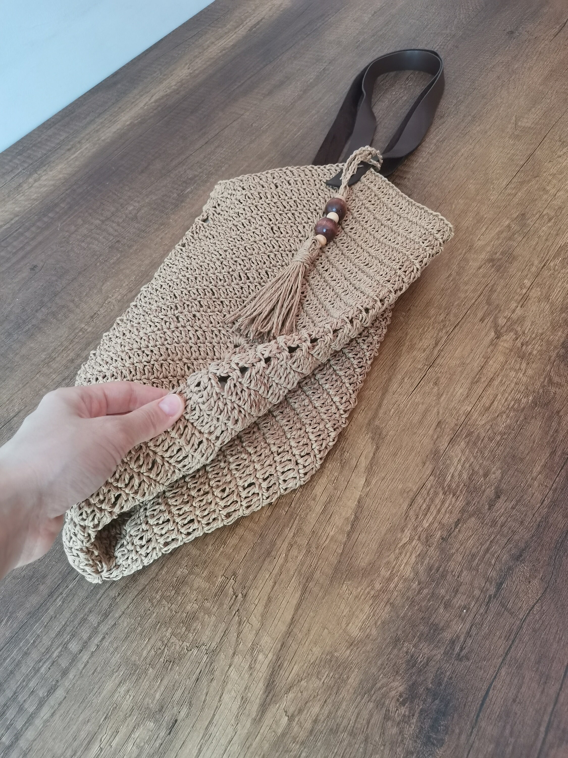 Crocheted Straw Summer Bag, Straw Beach Bag - Etsy