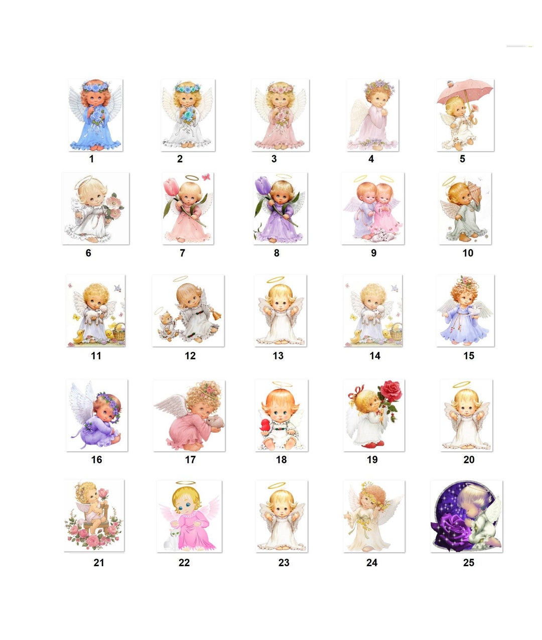 30 Personalized Address Labels Cute Baby Angels (fa 27) - Etsy