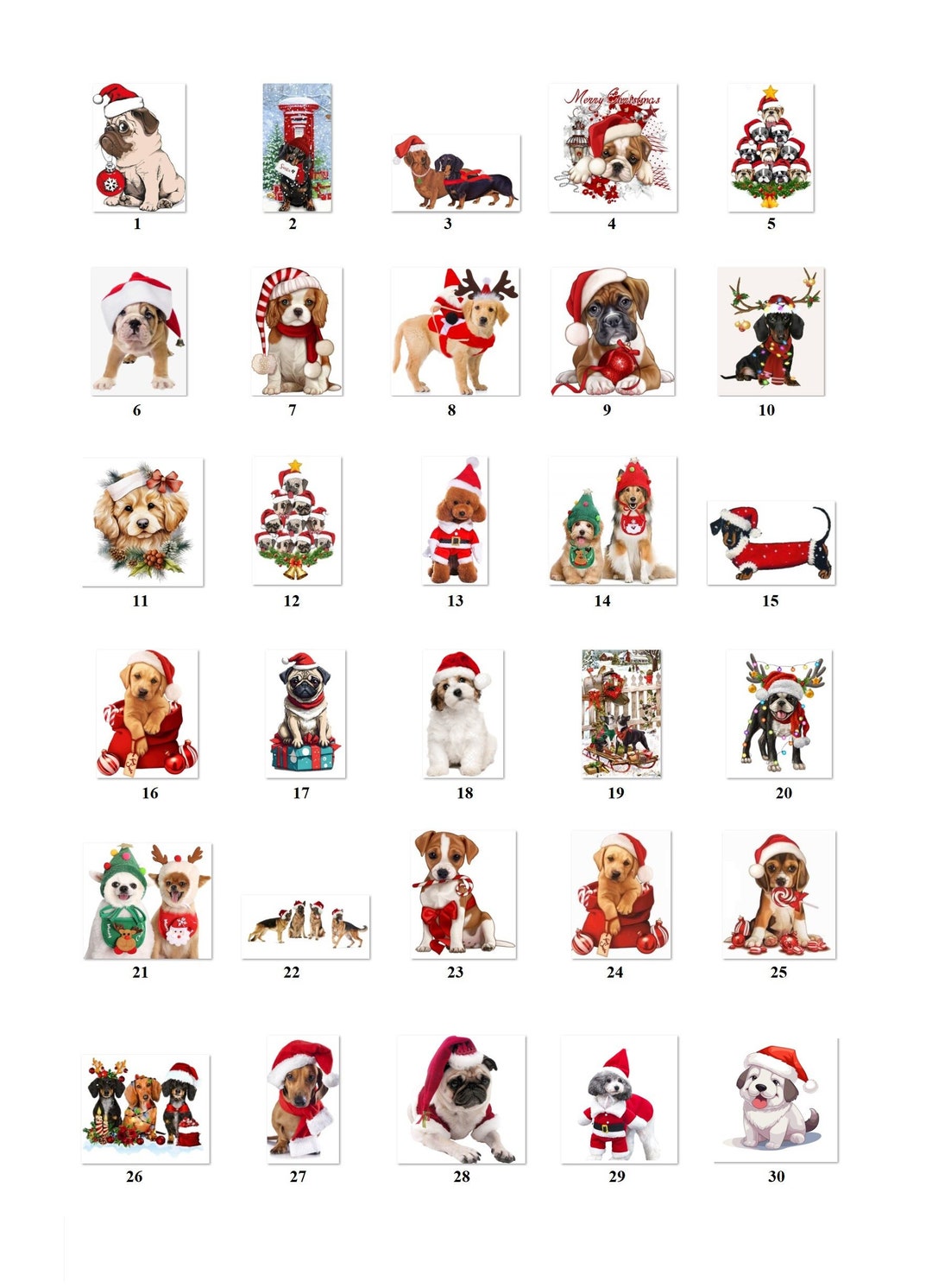 30 Personalized Address Labels Christmas Dogs (fa 46) - Etsy