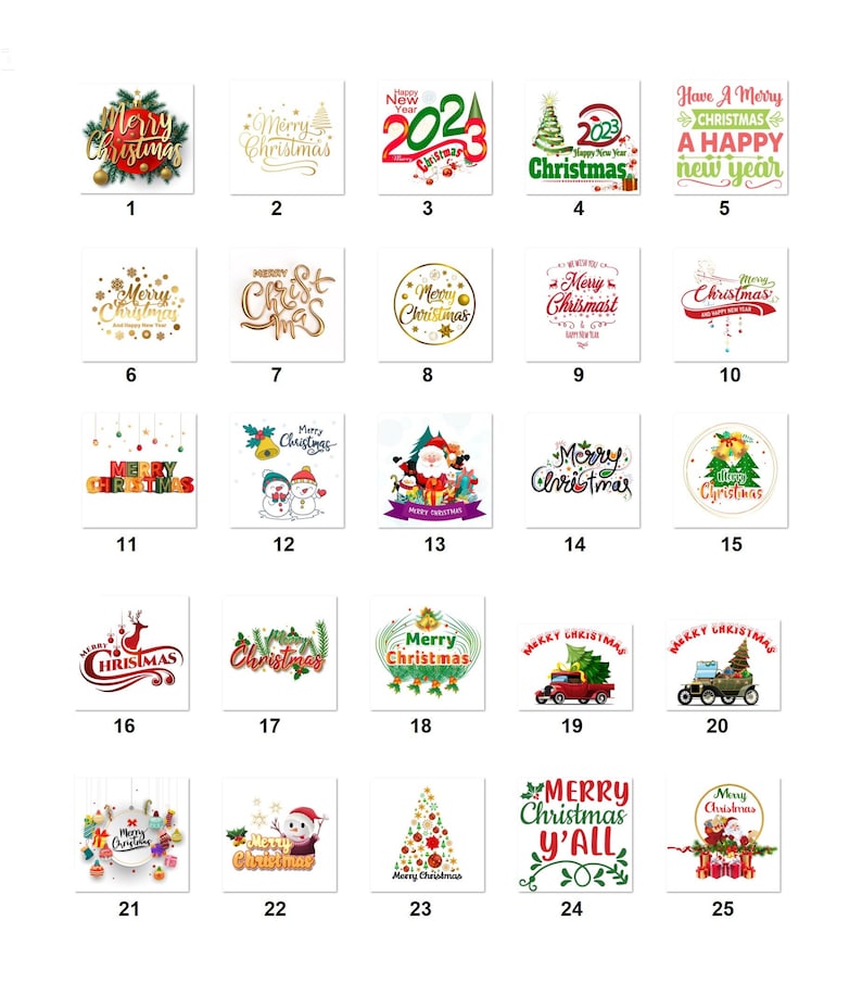 30 Personalized Address Labels Merry Christmas (fa 36) - Etsy