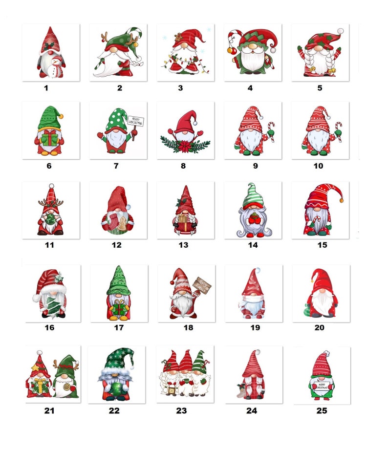 30 Personalized Address Labels Cute Christmas Gnomes (fa 6) - Etsy