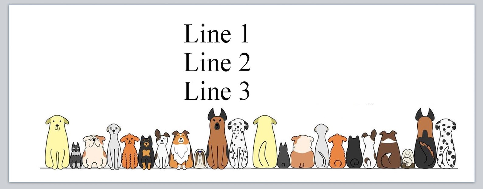 30 Personalized Address Labels Row of Cartoon Puppy Dogs (fa 95) - Etsy