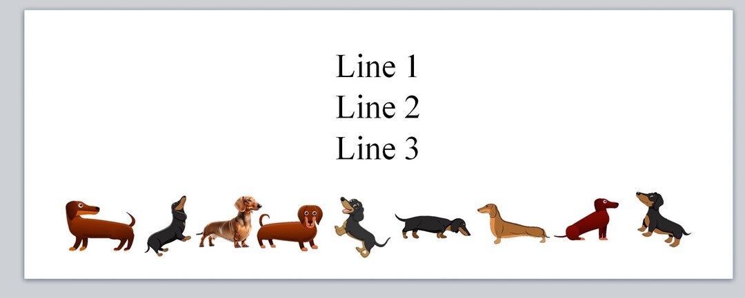 30 Personalized Address Labels Cute Dachshund Dogs (fa 7) - Etsy