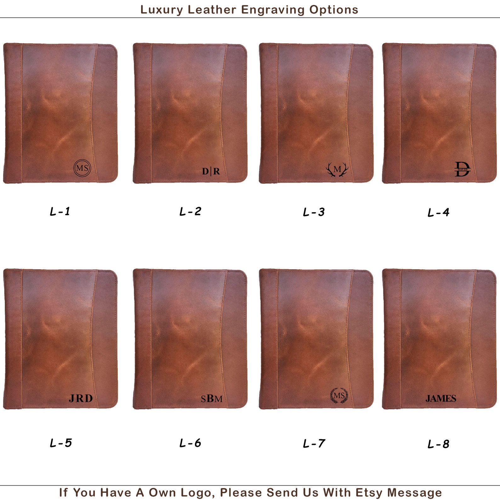 Personalized Leather Portfolio With Zipper Handmade Portfolio - Etsy