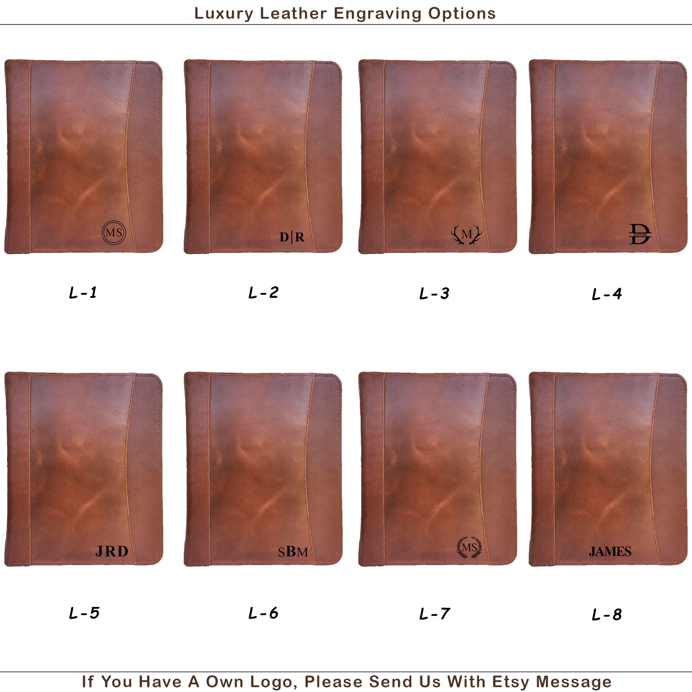 Personalized Leather Padfolio With Zipper, Best Doctor Gift, Handmade ...