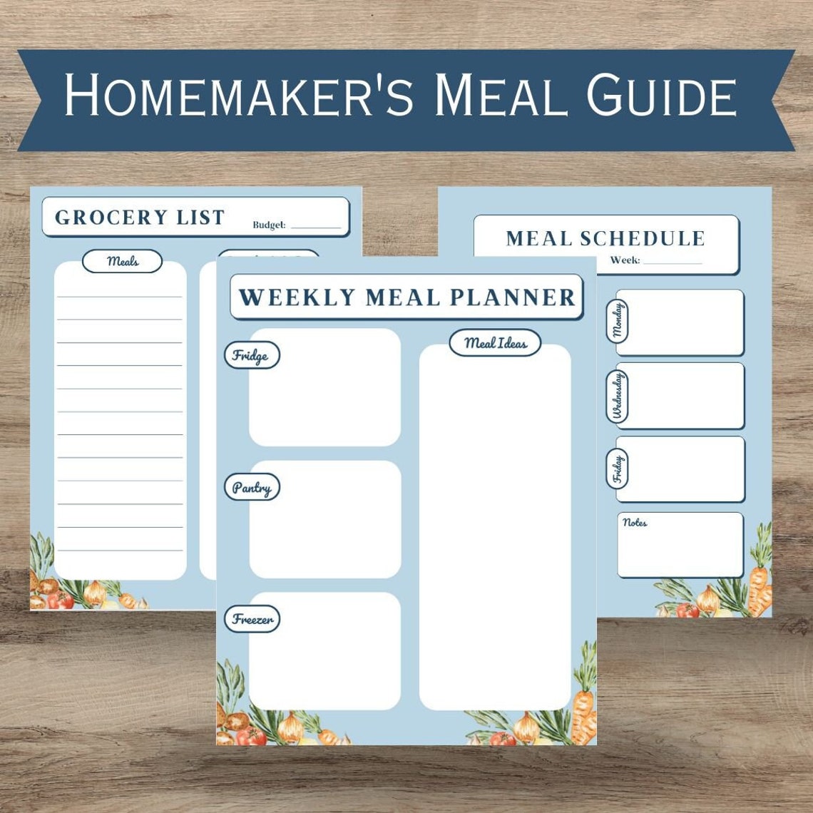 Homemaking Meal Plan Guide, Digital Meal Guide, Grocery Shopping Guide ...