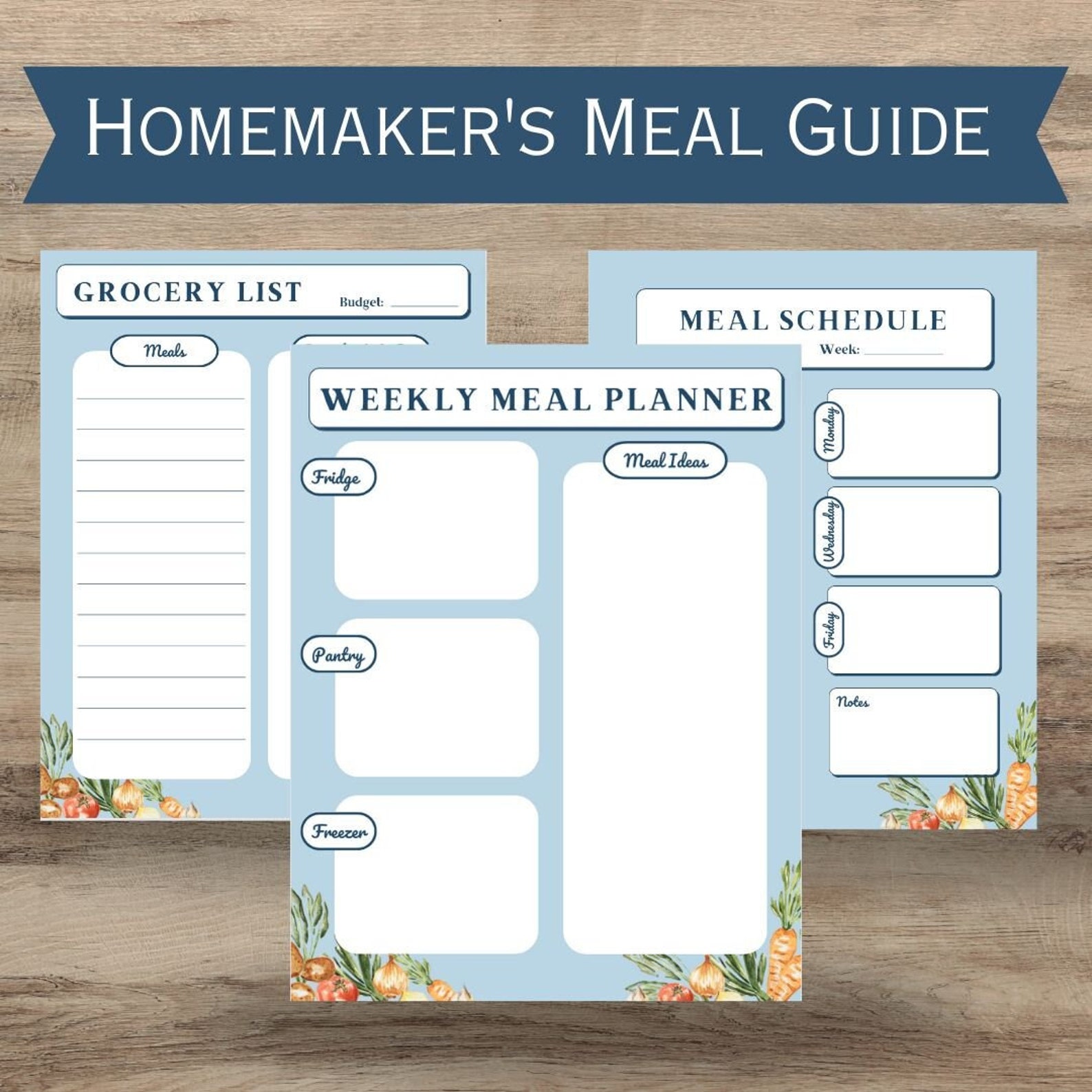 Homemaking Meal Plan Guide, Digital Meal Guide, Grocery Shopping Guide ...