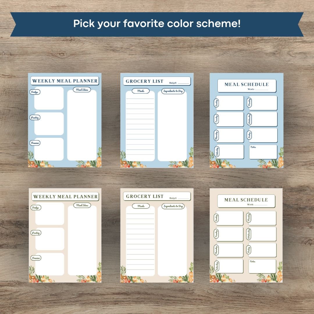 Homemaking Meal Plan Guide, Digital Meal Guide, Grocery Shopping Guide ...