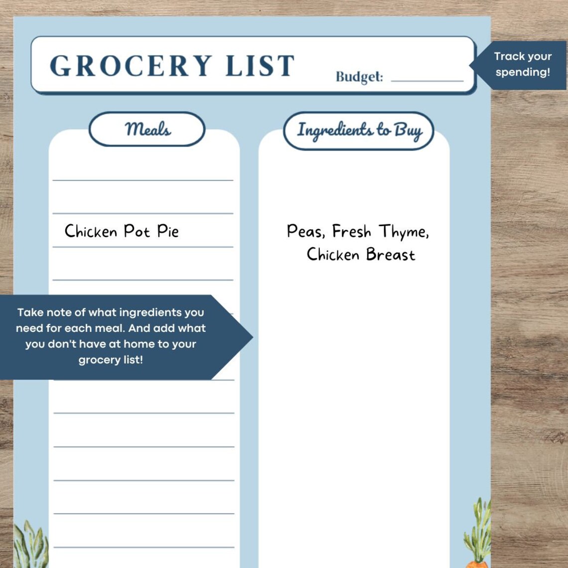 Homemaking Meal Plan Guide, Digital Meal Guide, Grocery Shopping Guide ...