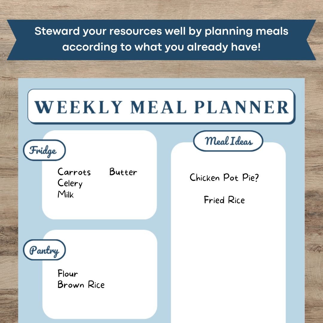 Homemaking Meal Plan Guide, Digital Meal Guide, Grocery Shopping Guide ...