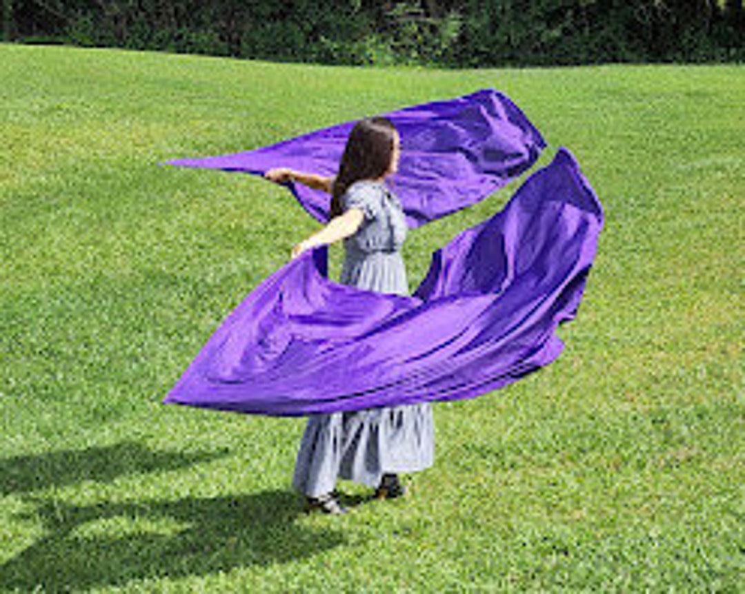 Royalty- Purple Single Layer Silk Worship Praise Dance Flag Set of 2 - Etsy