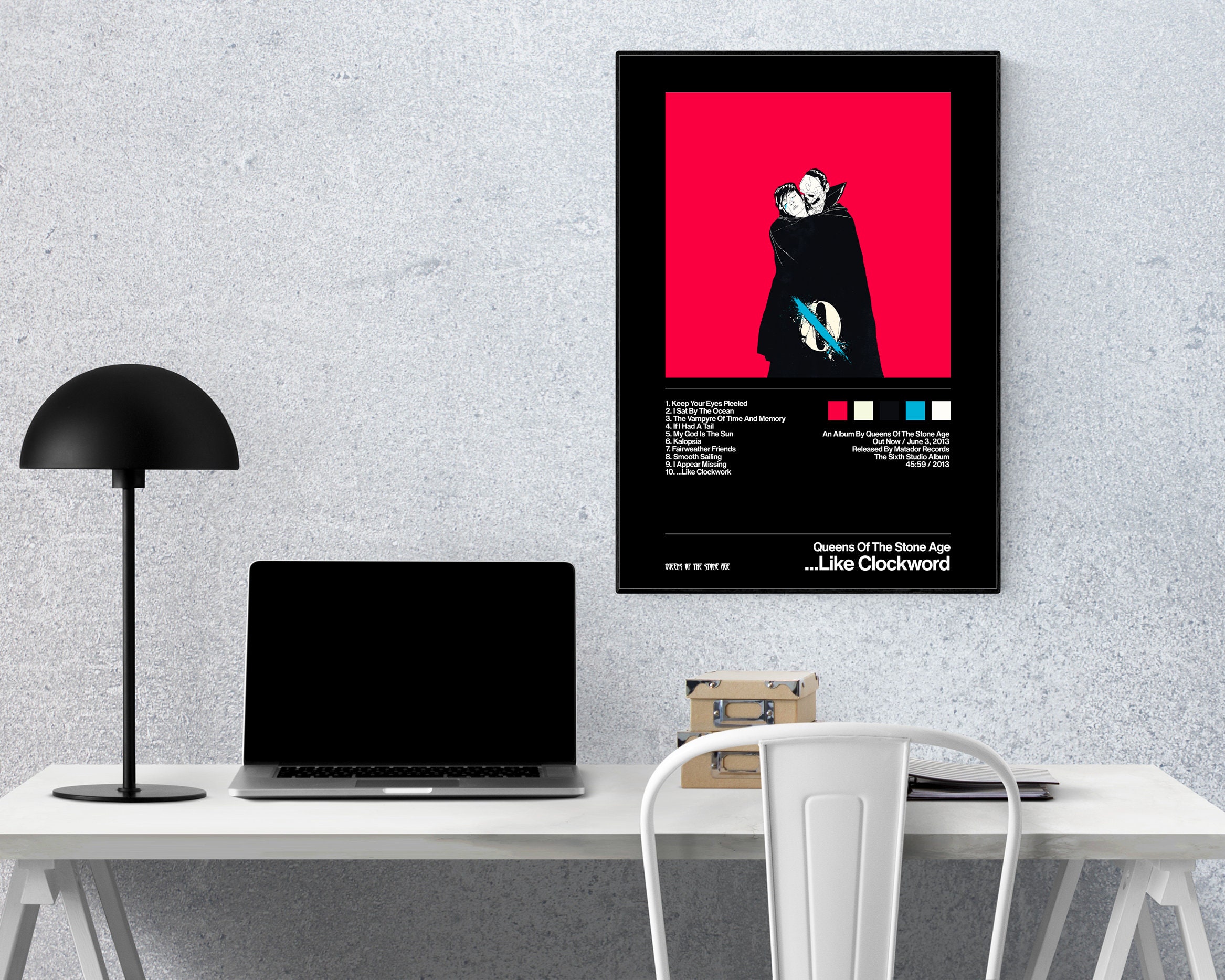 Queens of the Stone Age - ...like Clockwork - Album Artwork Black Print ...