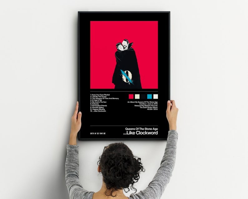 Queens of the Stone Age - ...like Clockwork - Album Artwork Black Print ...