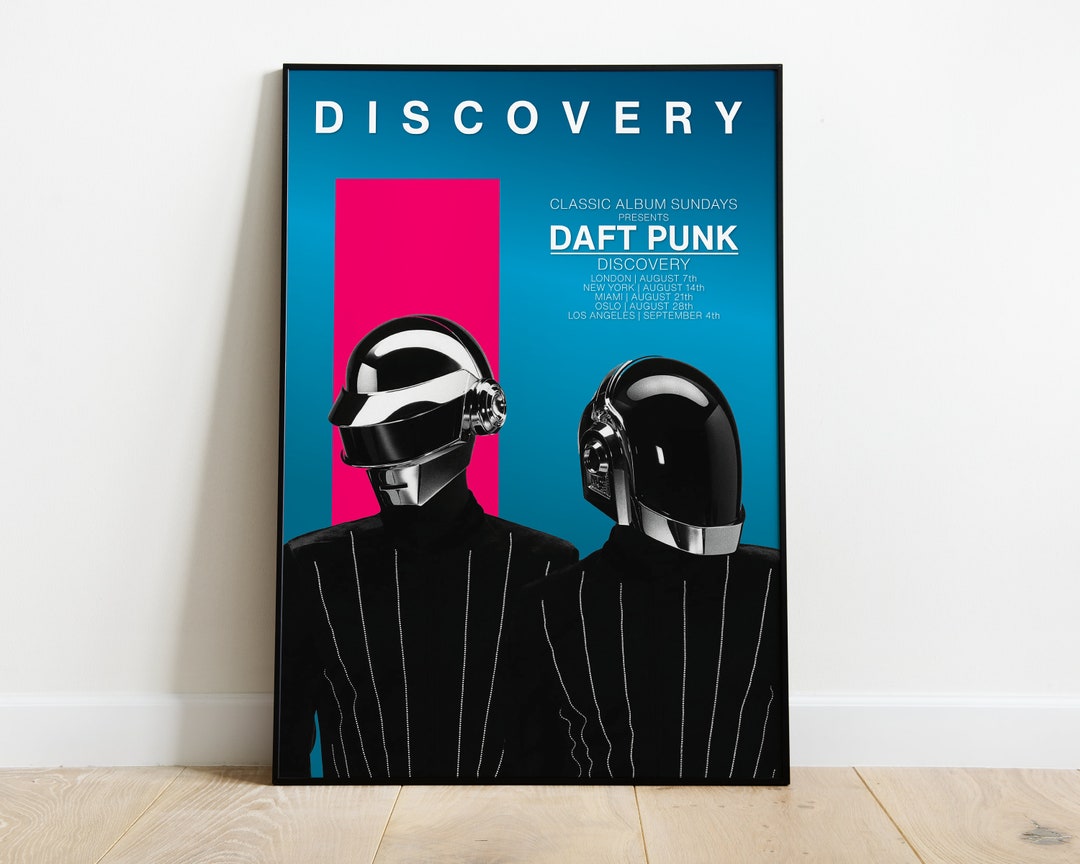 Daft Punk Discovery Artwork White Print Poster Gift Vintage - Etsy