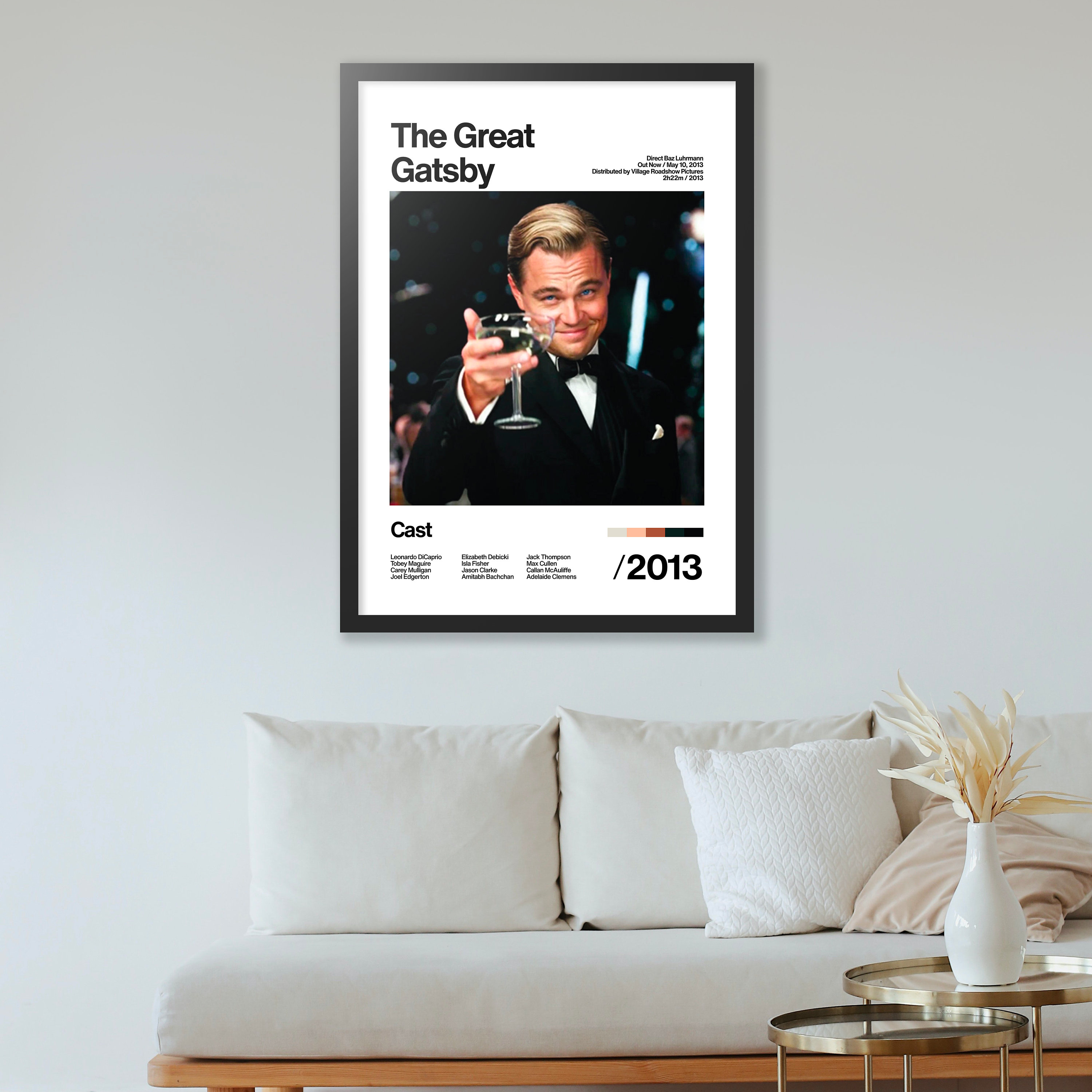The Great Gatsby 2013 Leonardo Dicaprio Movie Poster - Etsy