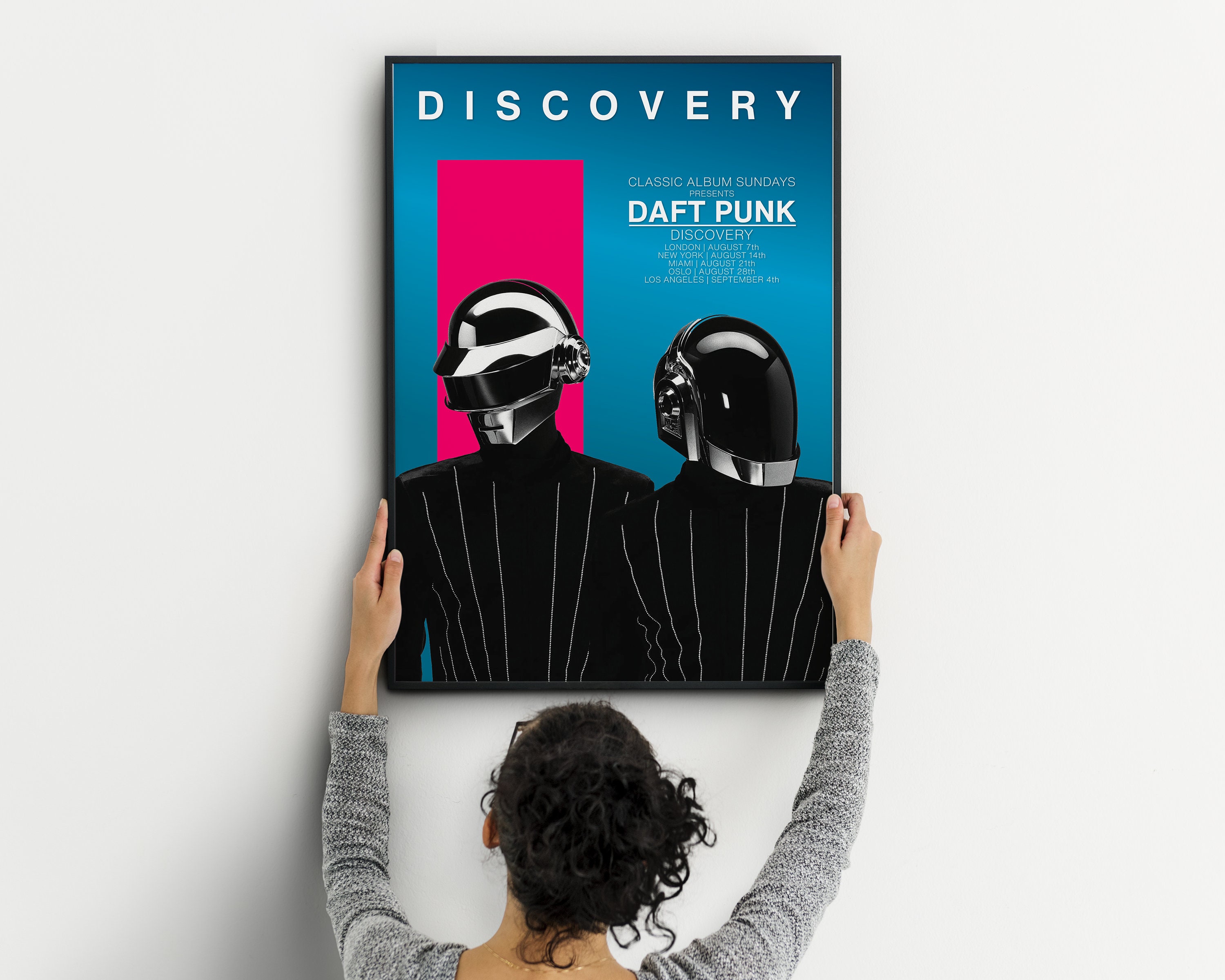Daft Punk Discovery Artwork White Print Poster Gift Vintage - Etsy