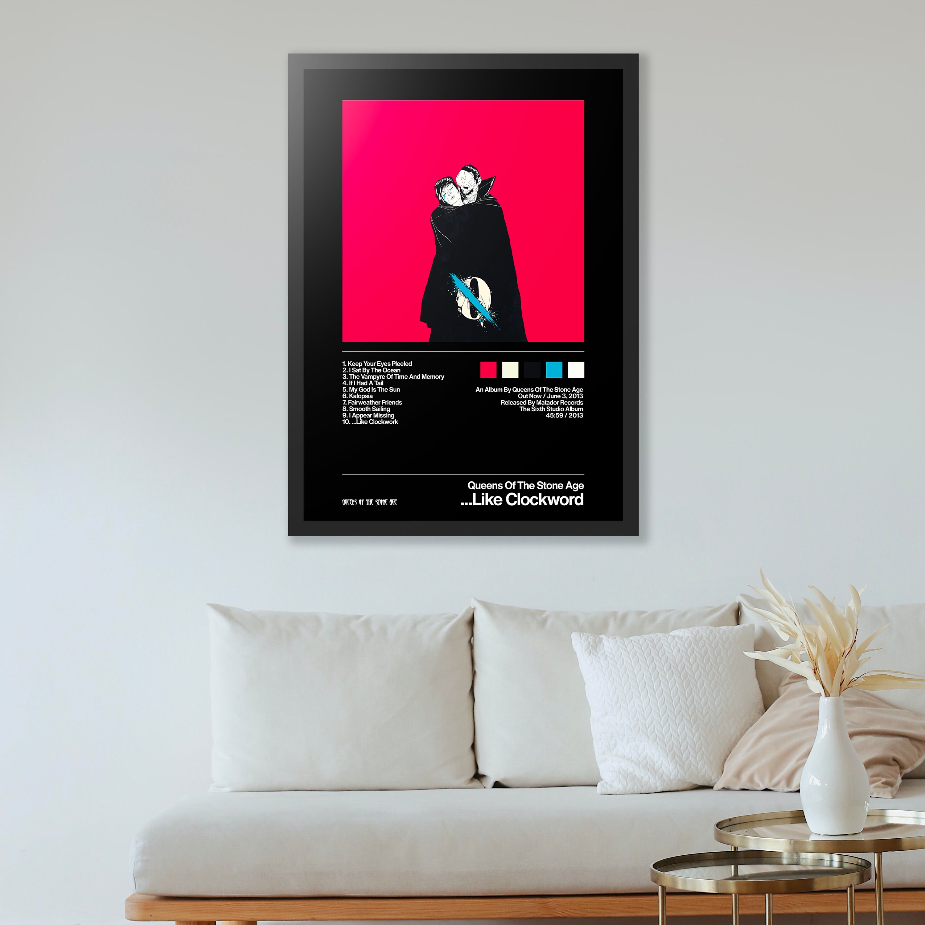 Queens of the Stone Age - ...like Clockwork - Album Artwork Black Print ...