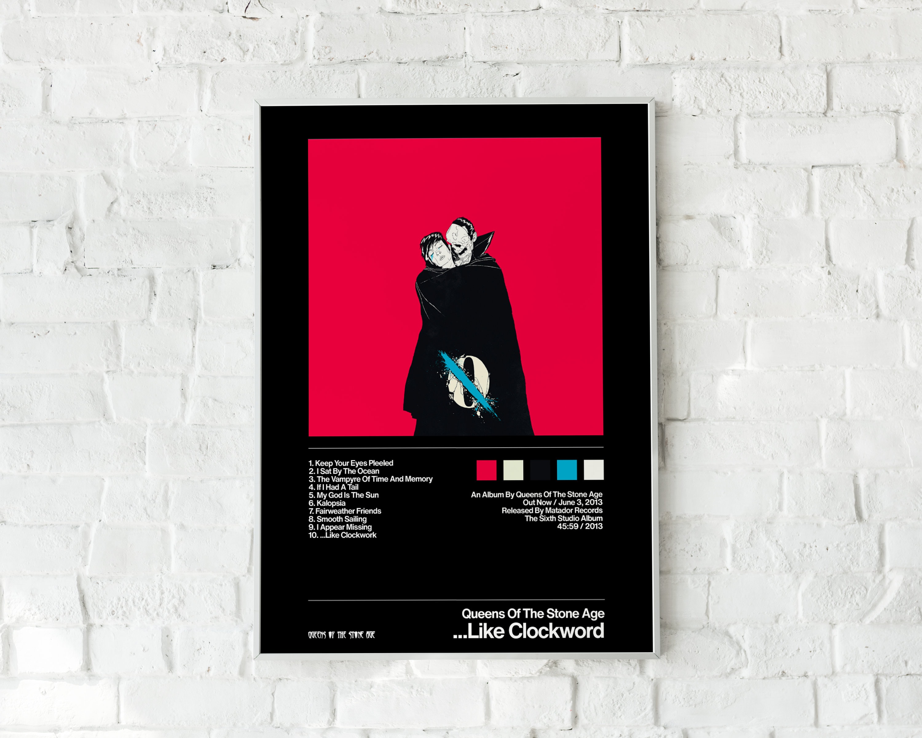 Queens of the Stone Age - ...like Clockwork - Album Artwork Black Print ...