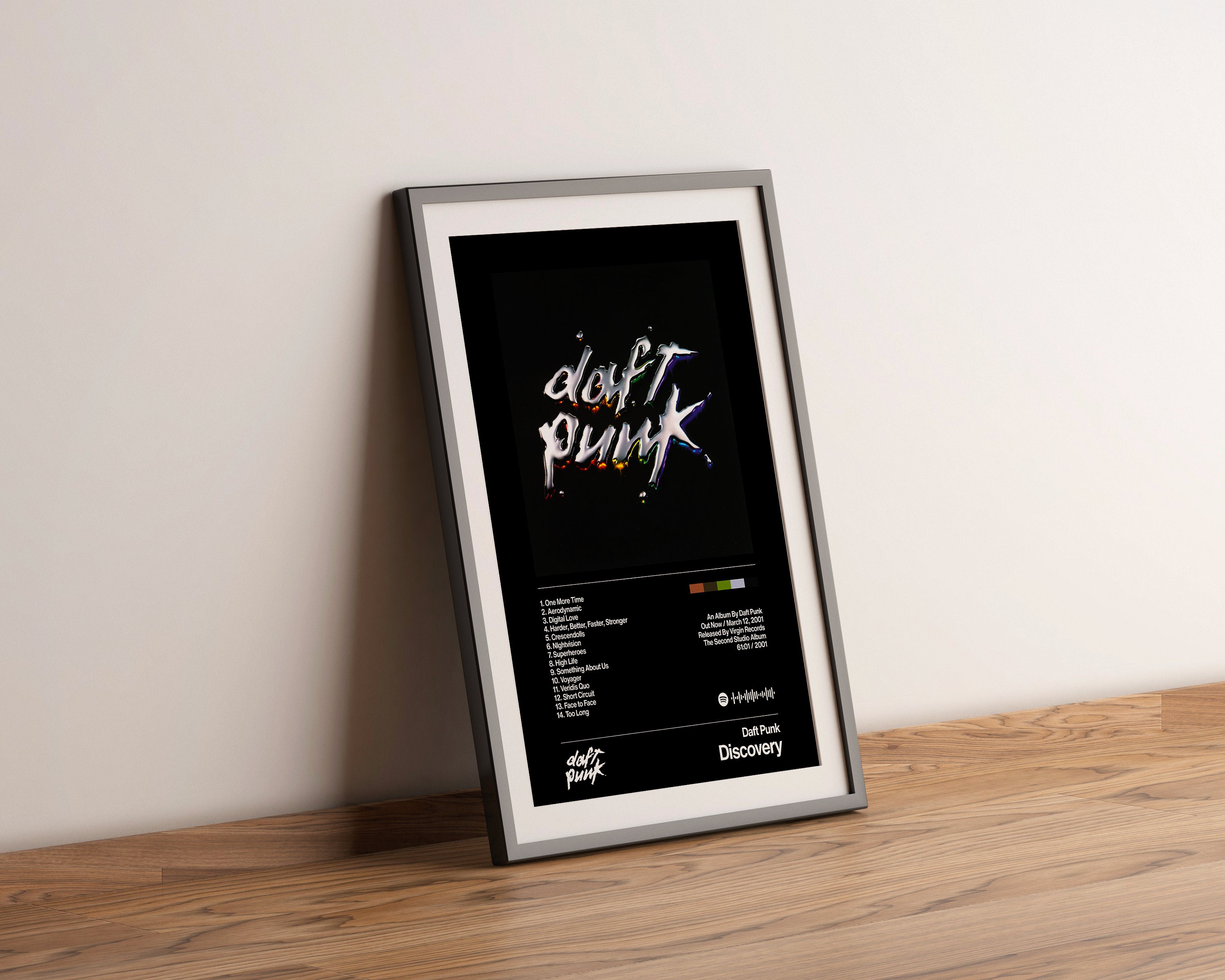 Daft Punk Discovery Album Artwork Black Print Poster Vintage - Etsy