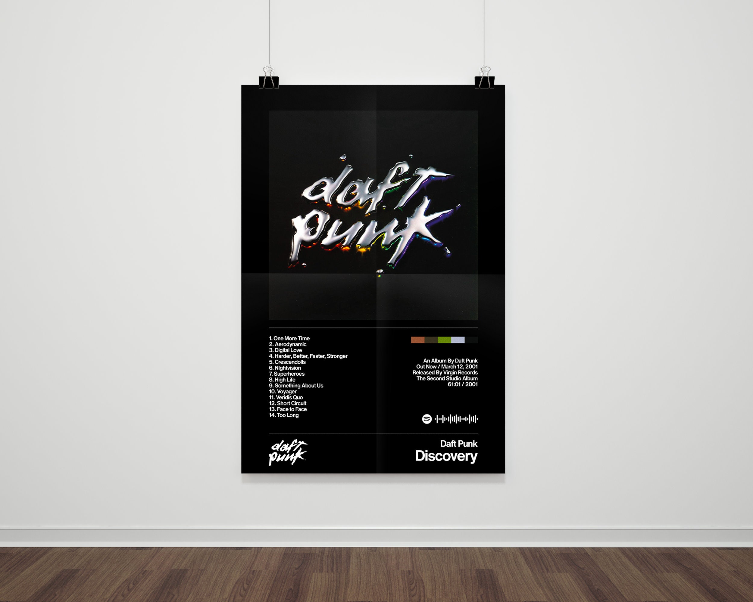 Daft Punk Discovery Album Artwork Black Print Poster Vintage - Etsy