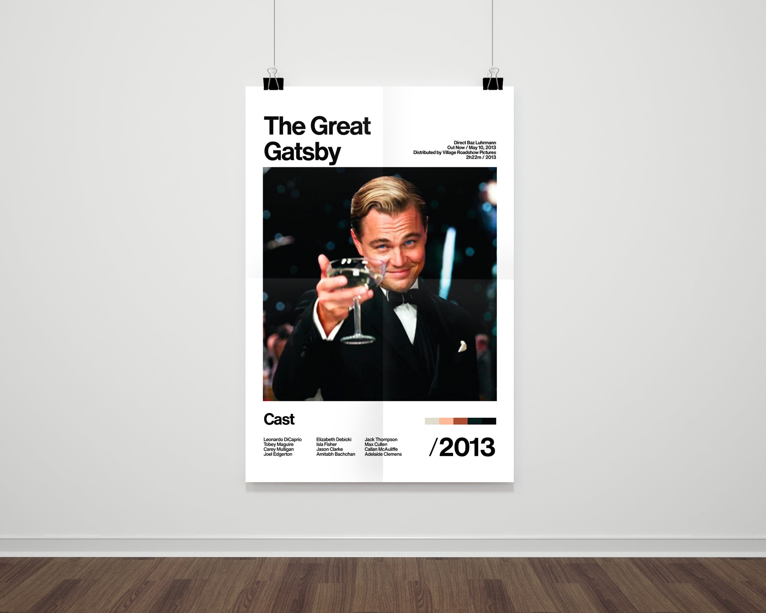 The Great Gatsby 2013 Leonardo Dicaprio Movie Poster - Etsy