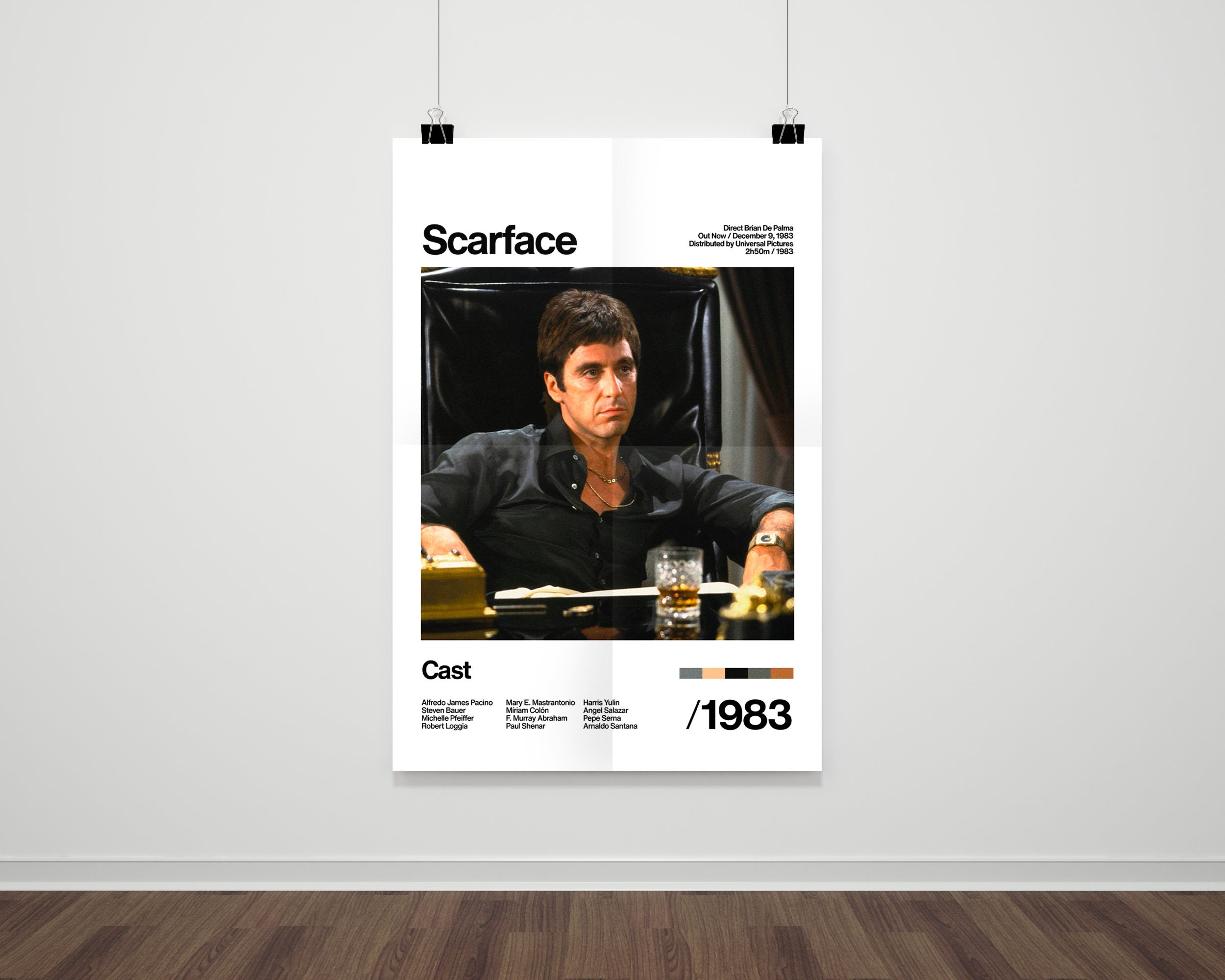 Scarface 1983 Al Pacino Movie Artwork White Print Poster - Etsy
